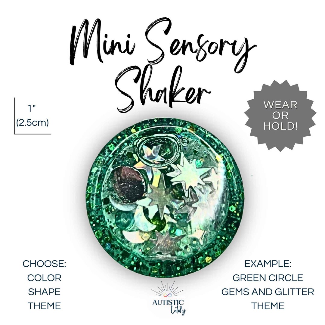 MINI Round Shape Sparkles Autism Sensory Shaker Toy Gift Custom ...