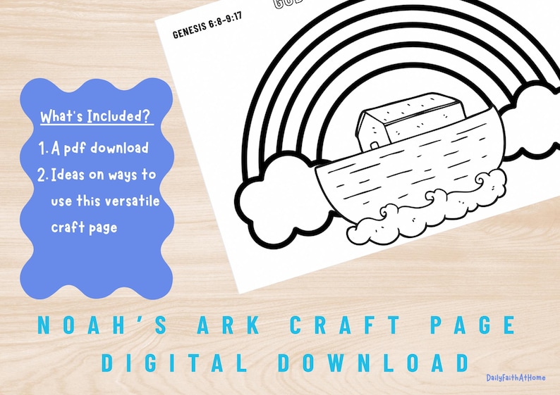 Noah's Ark Craft Page - Etsy