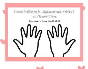 Thomas Answers Jesus 3D Craft, Doubting Thomas Craft, Sunday School ...