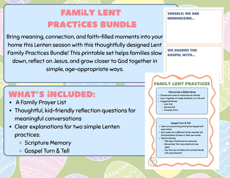 Family Lent Practices Bundle - Etsy