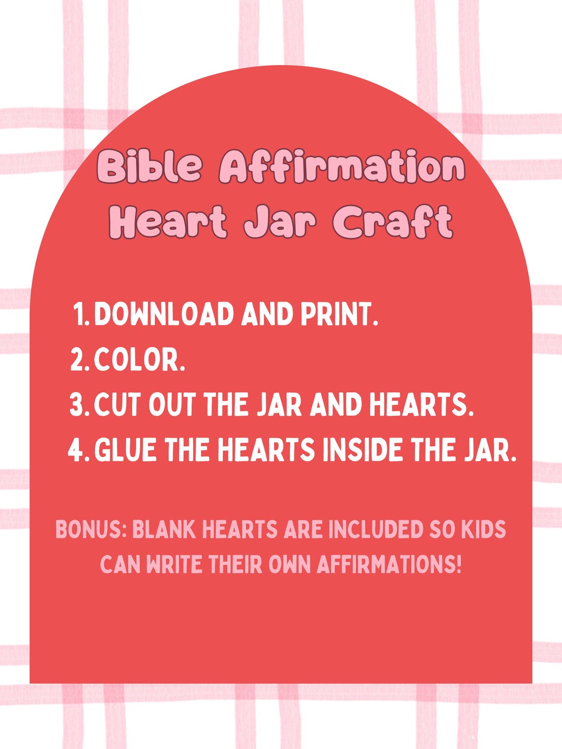 Bible Affirmation Heart Craft - Etsy