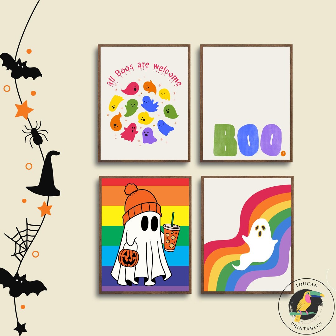 LGBTQ Halloween Art Queer Halloween Wall Art Pride Halloween Wall Art ...