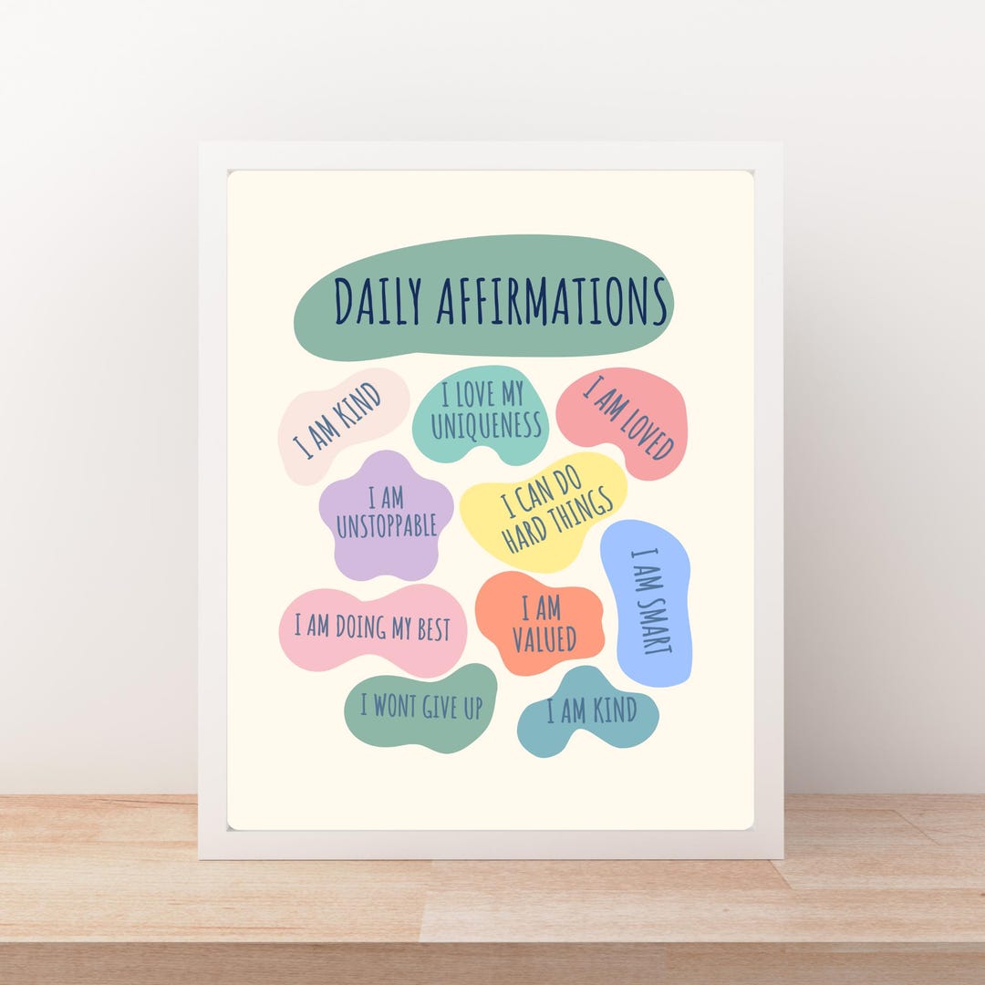 I Am Poster, Affirmations Art, Feelings Poster, Counselor Sign ...