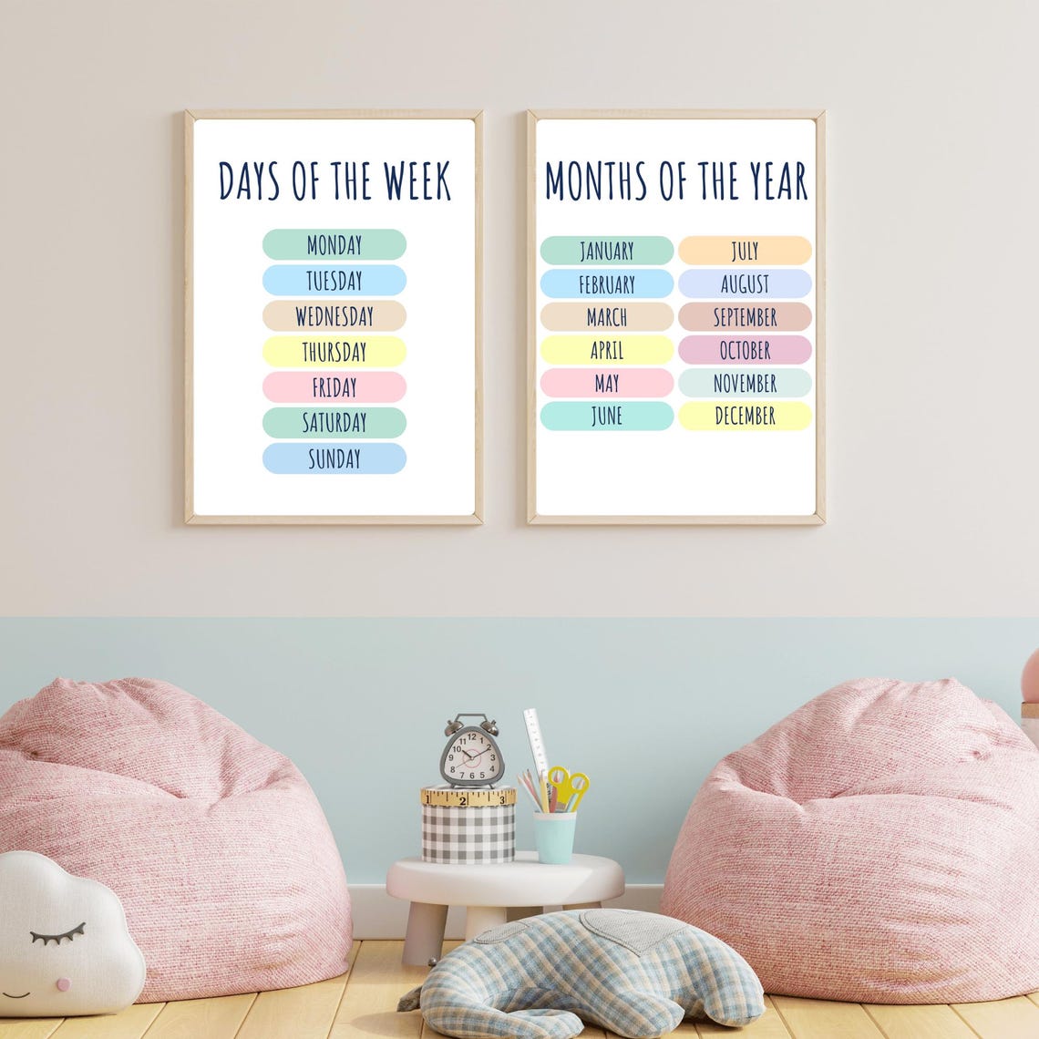 Days of the Week Printable, Months of the Year Printable, Educational ...