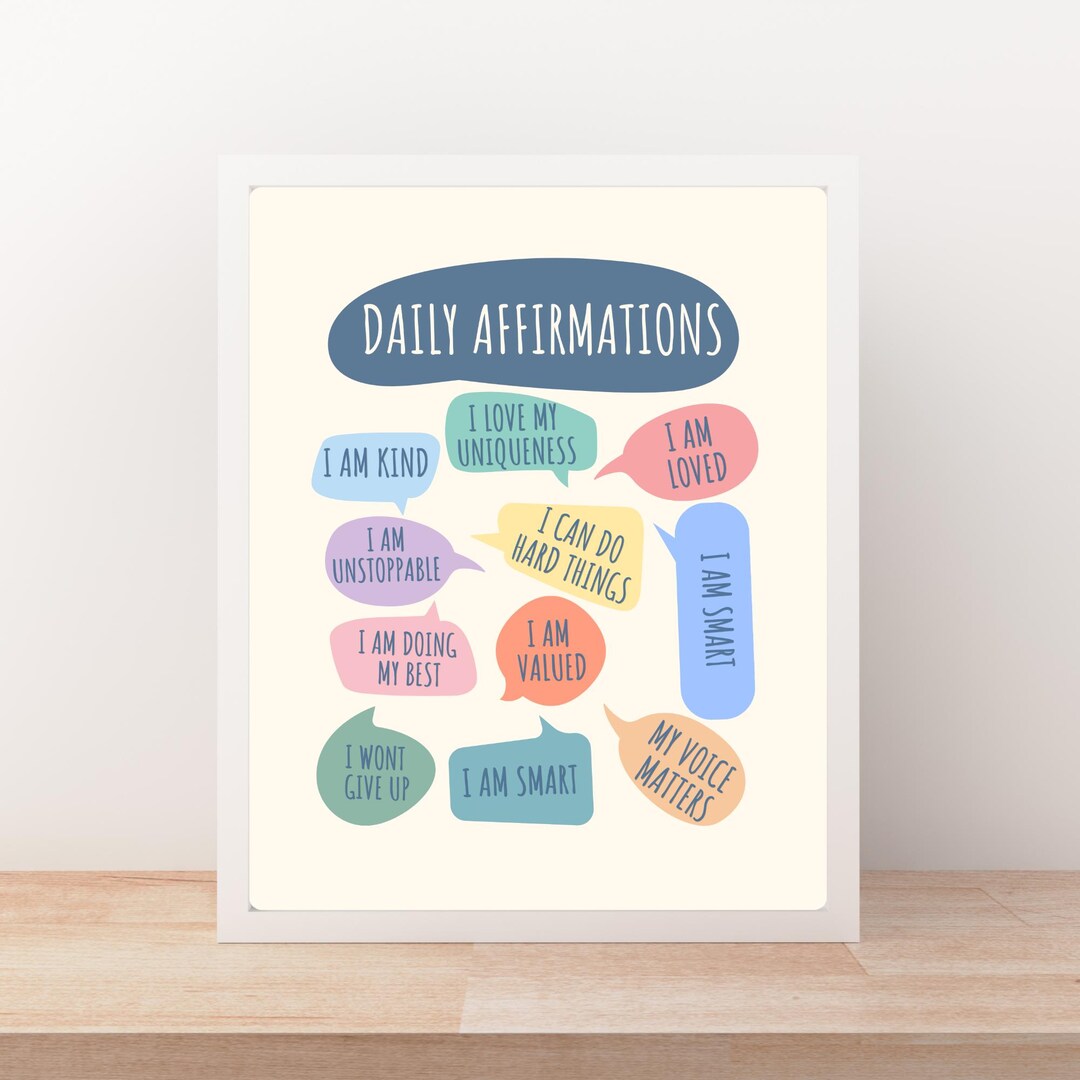 I Am Poster, Affirmations Art, Feelings Poster, Counselor Sign ...