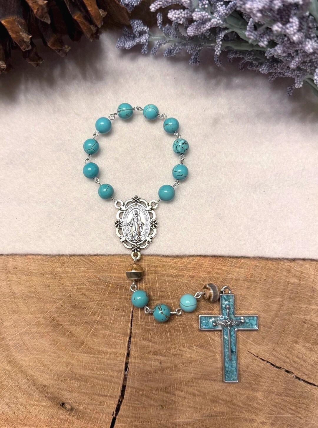 Rare Agate, Blood Stone, Gemstone & Turquoise Pocket Rosaries. - Etsy