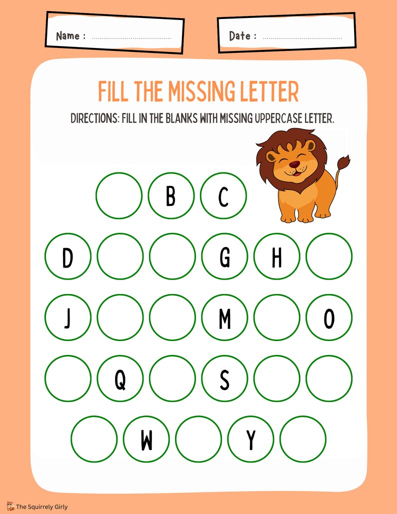 Missing Letters (alphabet) - Etsy