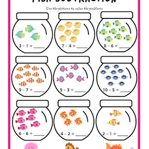 Fish Addition & Subtraction - Etsy