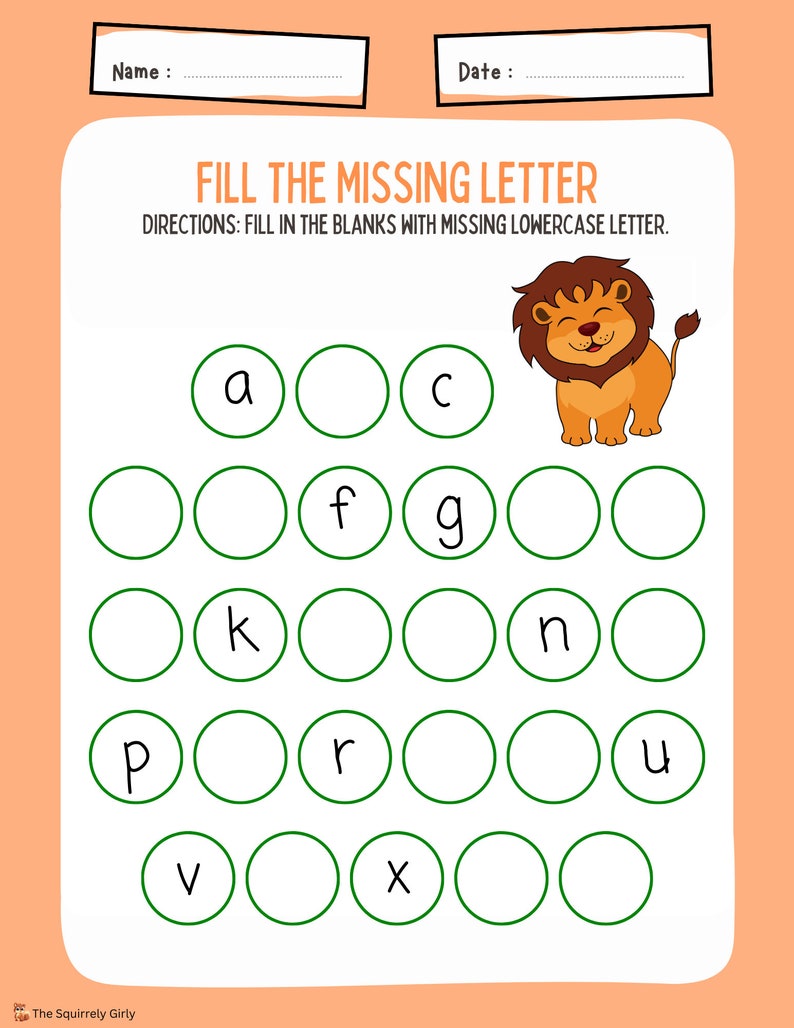 Missing Letters (alphabet) - Etsy