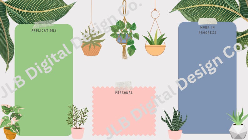 Plant Lover's Desktop Wallpaper Organizer, Desktop Background, Instant ...