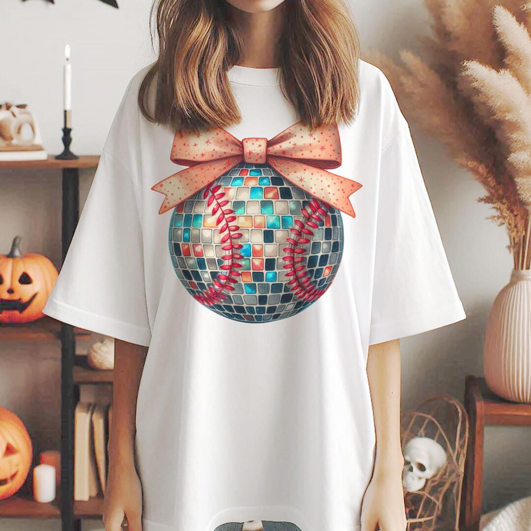 Game Day Png Coquette Disco Baseball Ball Png Baseball Bow Png Disco ...