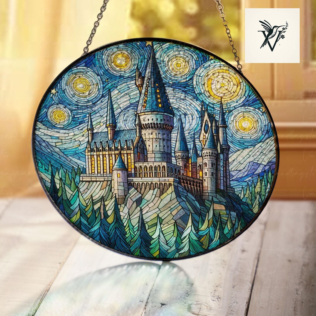 Wizard Castle GLASS Suncatcher, Fantasy Book Reader Gift, Witches ...