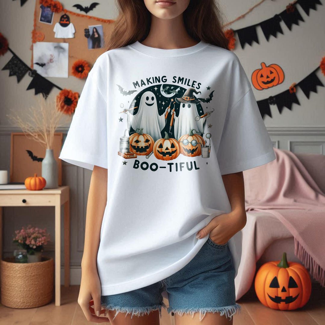 Halloween Making Smiles Boo-tiful PNG Spooky Dental Design Fun Digital ...