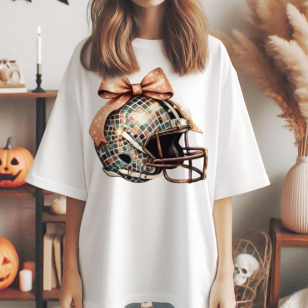 Game Day Png Coquette Disco Football Helmet Png Football Bow Png Disco ...