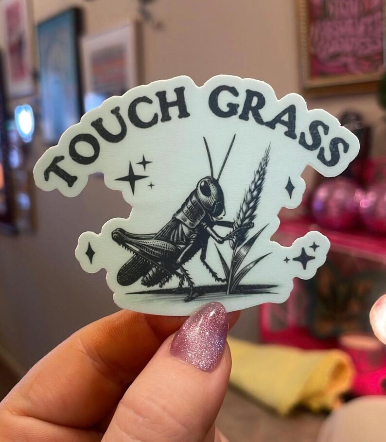 Touch Grass Sticker - Etsy