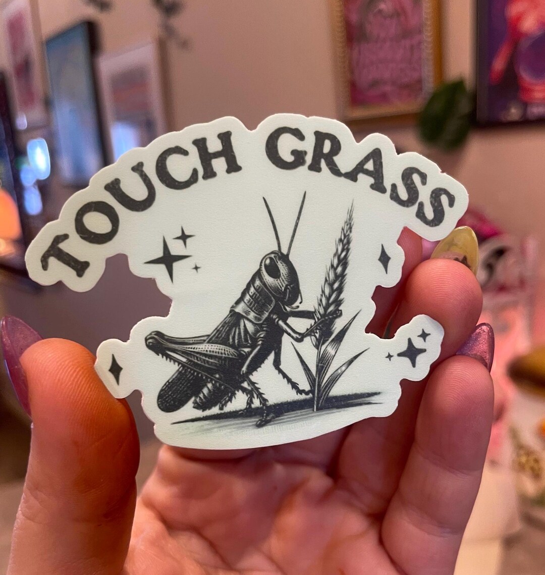 Touch Grass Sticker - Etsy