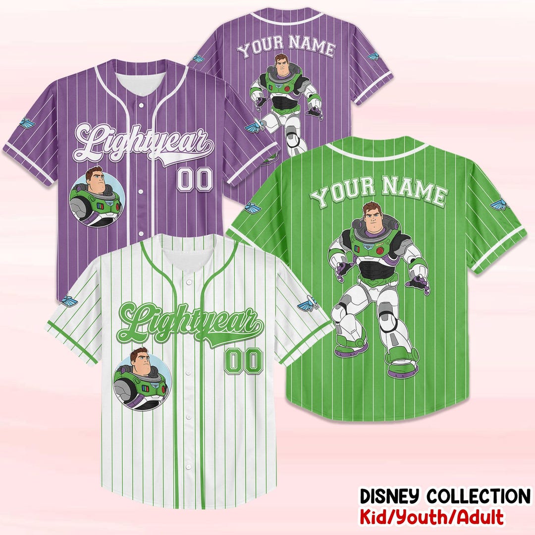 Custom Disney Toy Story Buzz Lightyear Baseball Jersey, Disney Toy ...