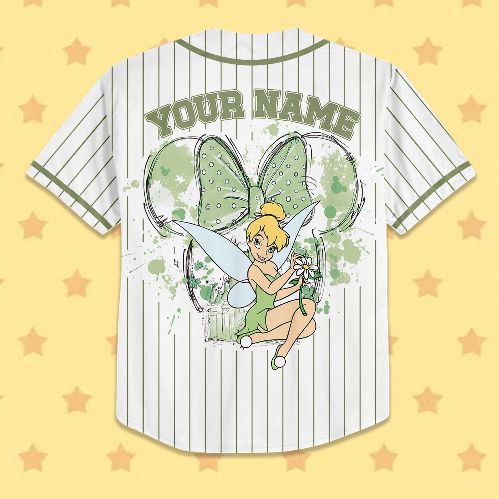 Personalize Tinker Bell Baseball Jersey, Custom Kid Youth Adult ...