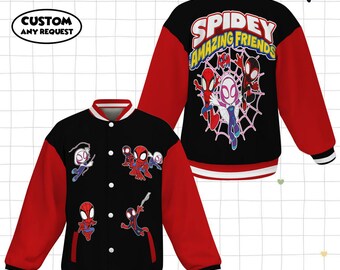 Personalized Spidey and His Amazing Friends Varsity Jacket, Kids ...