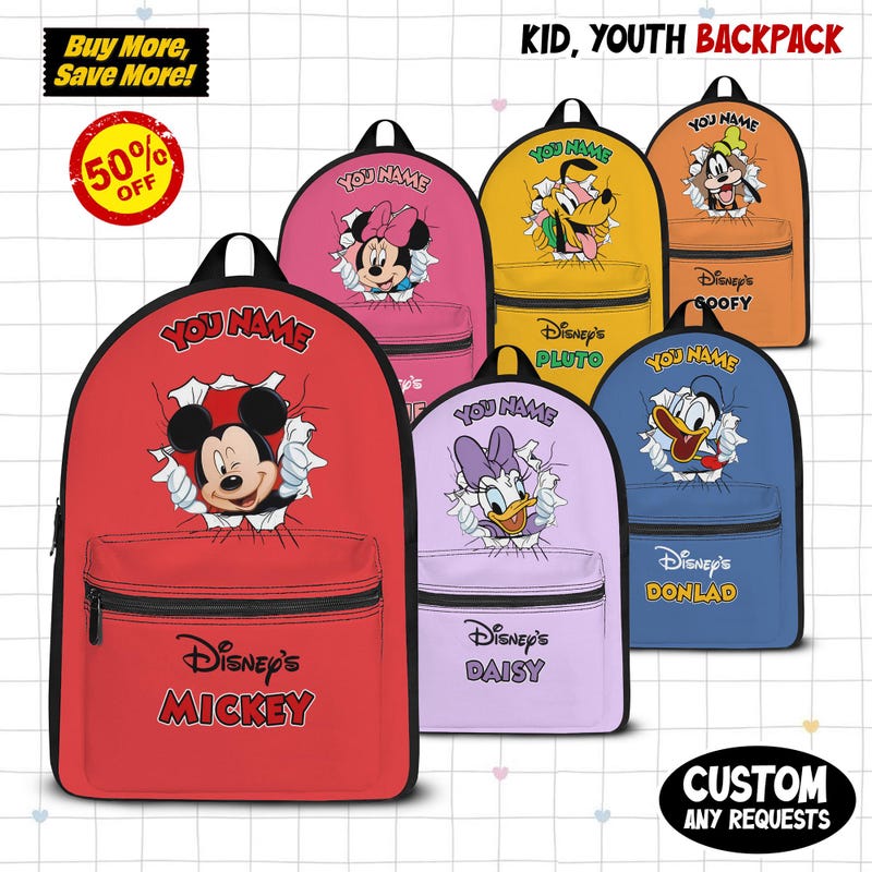 Kids Character Backpack for School - Etsy