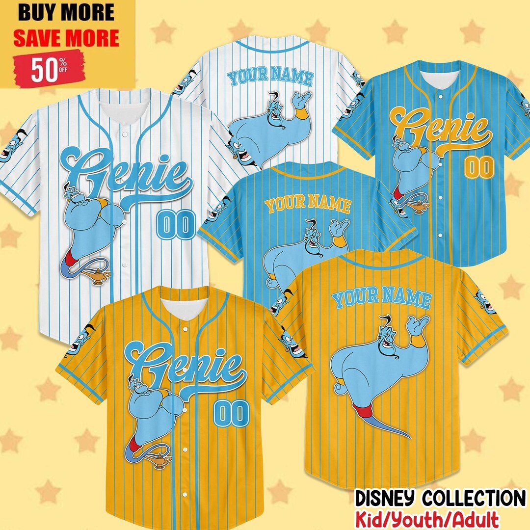Personalize Disney Aladdin Genie Jersey, Baseball Jersey Collection ...