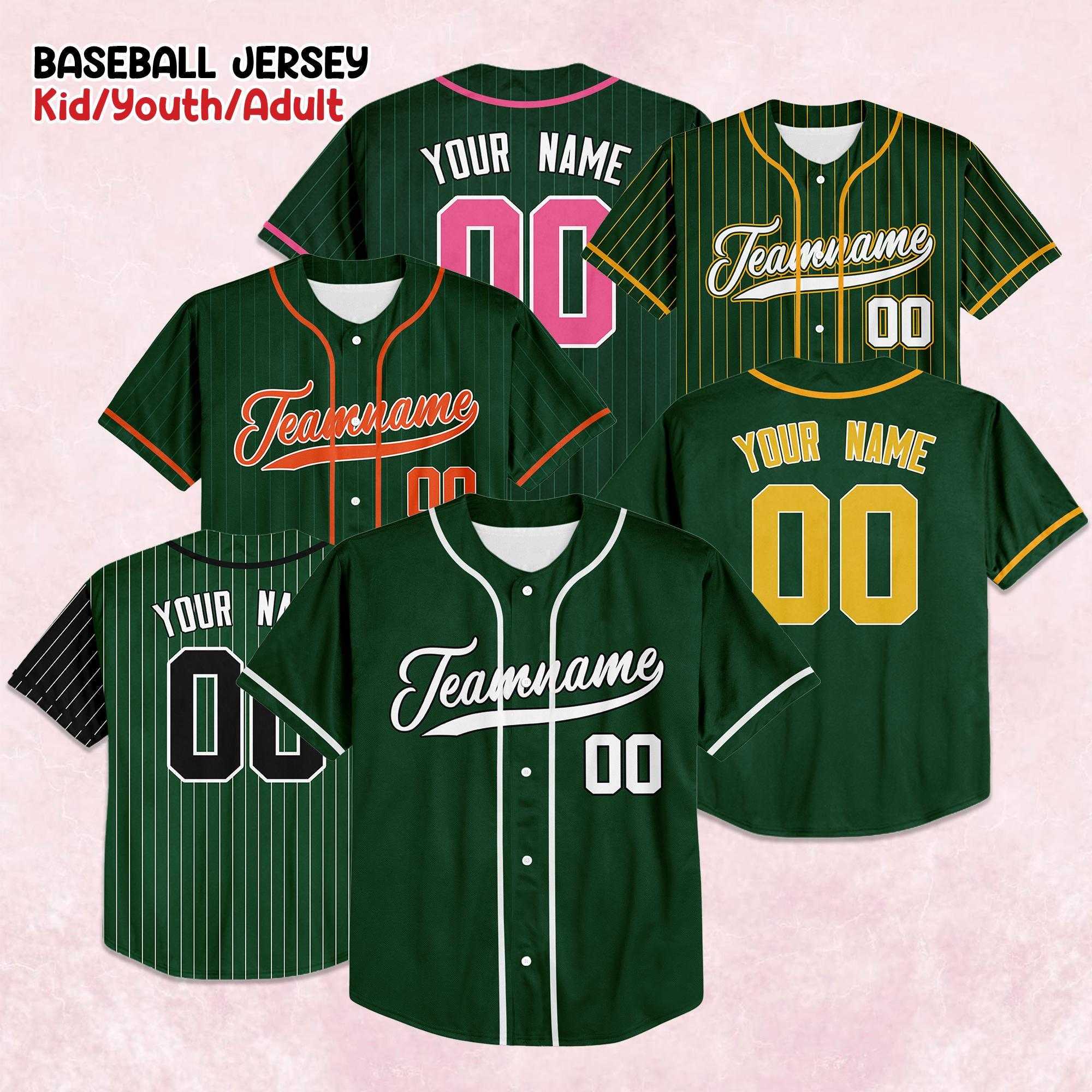 Button Down Baseball Jersey Custom Pinstripe Baseball Jersey ...
