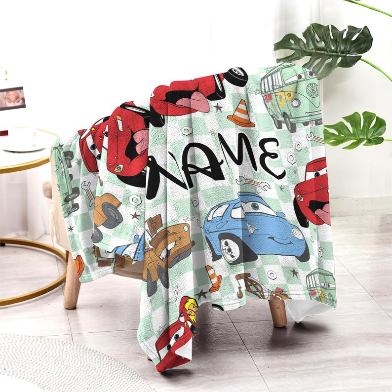Personalized Disney Cars Character Blanket, Lightning Mcqueen Tow Mater ...