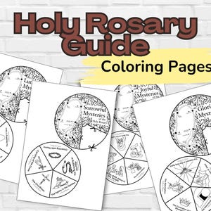 Printable Holy Rosary Guide Wheel, Joyful Sorrowful Glorious Luminous ...