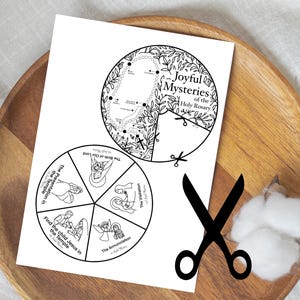 Printable Holy Rosary Guide Wheel, Joyful Sorrowful Glorious Luminous ...