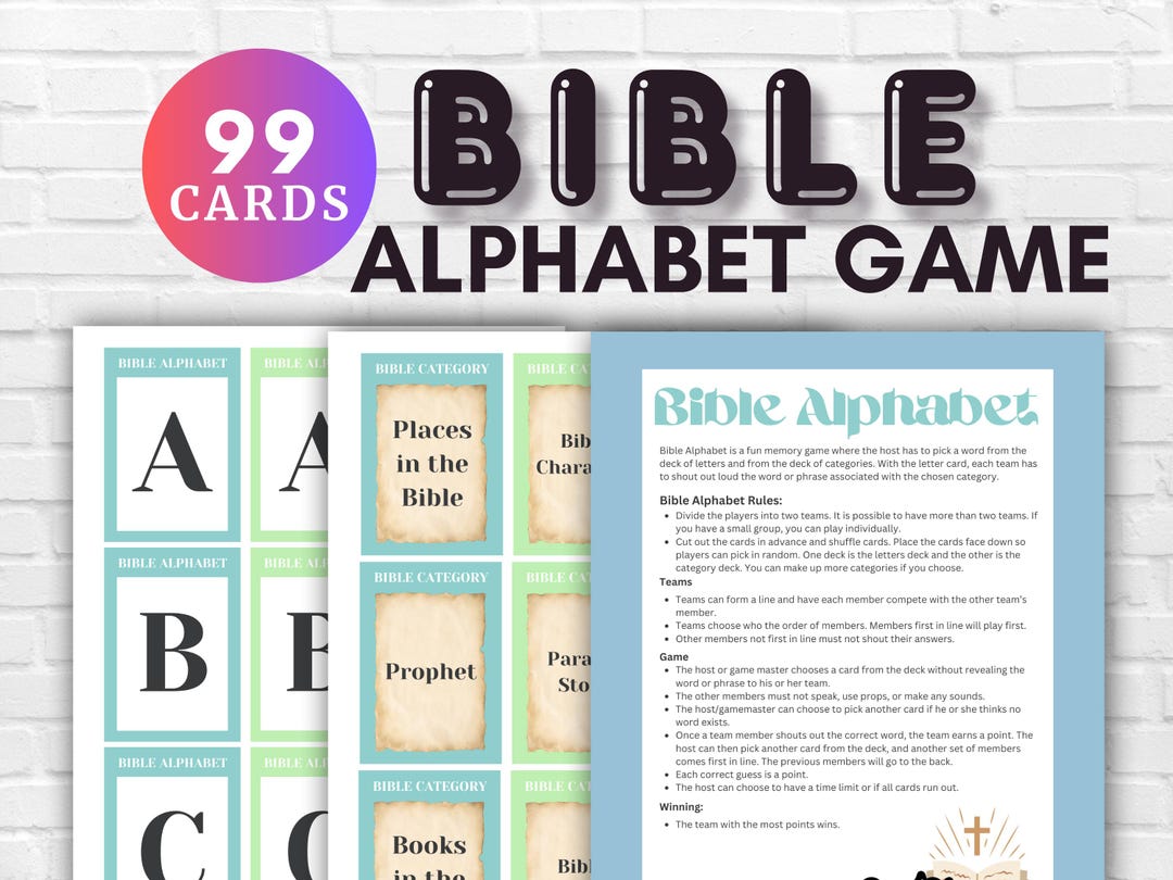Bible Alphabet Game for Youth Groups Bible Games for Church Bible ...