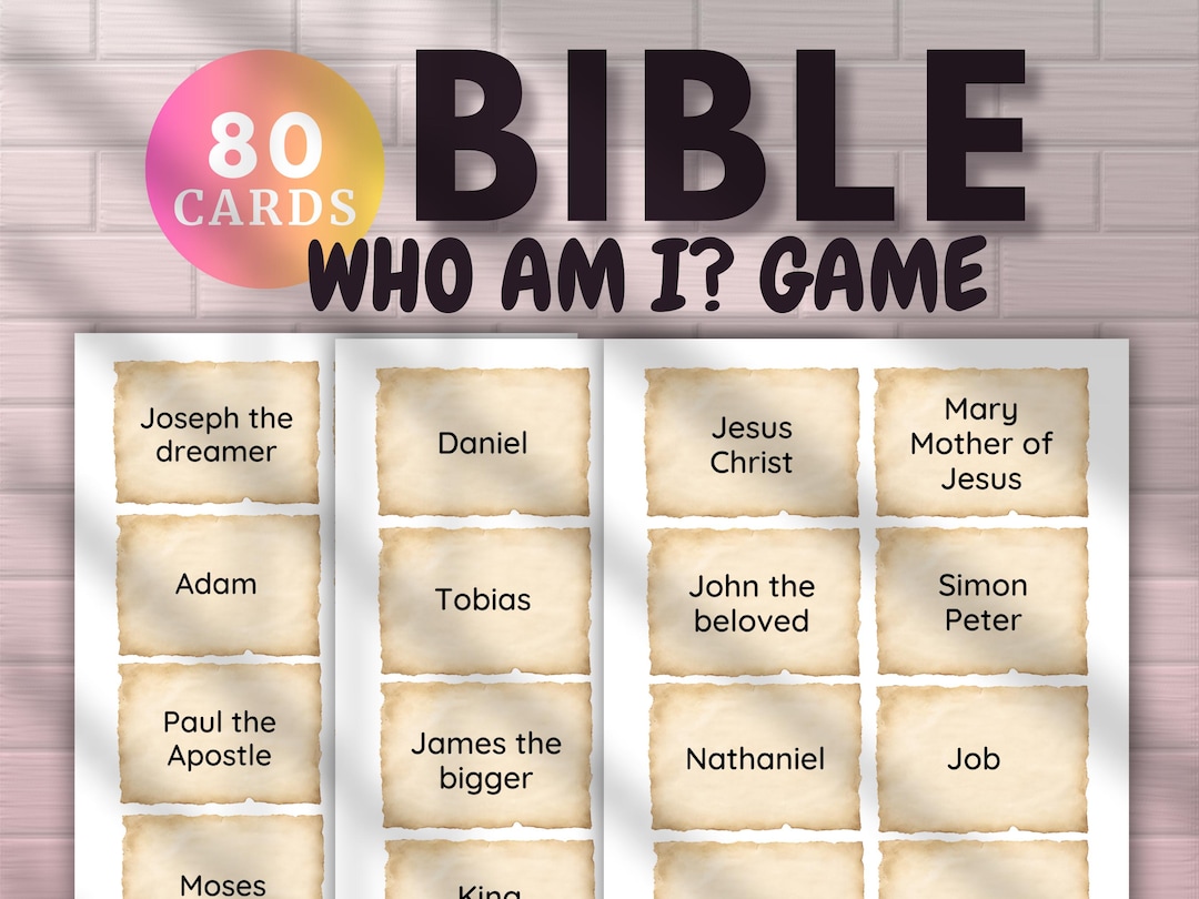 Bible Who Am I Game for Youth Groups Bible Study Games for Church Bible ...