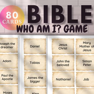 Bible Who Am I Game for Youth Groups Bible Study Games for Church Bible ...
