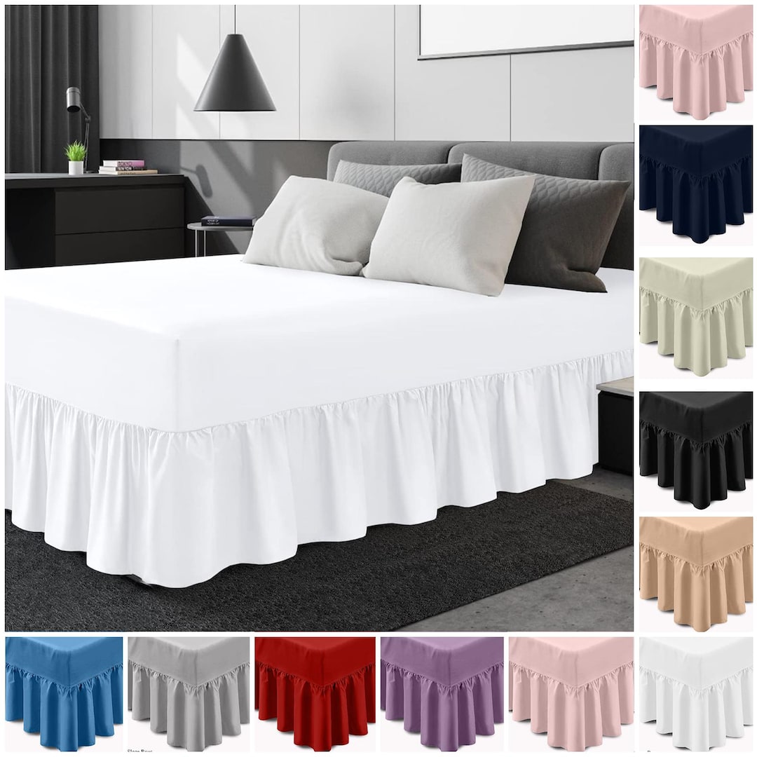 Extra Deep Fitted Valance Sheet Bed Sheets Single Double King Super ...
