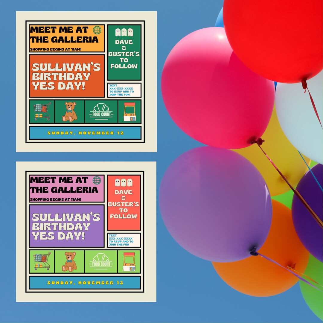 Yes Day Birthday Invitation*customizable Digital File* Editable*png*jpg ...