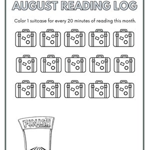 Printable Summer Reading Log - Etsy