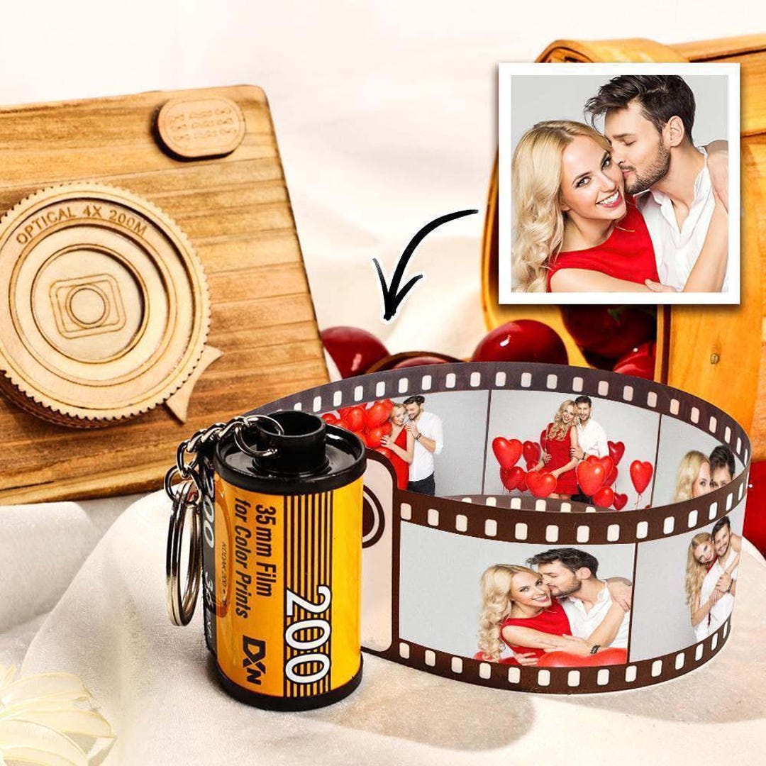 Custom Camera Film Roll Keychain Gift, Custom Photo Film Roll Keychain ...