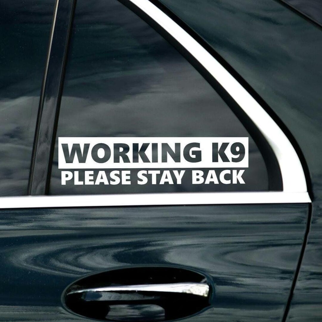 Working K9 Sticker – Durable Vinyl Decal for Police & Service Dogs, Car ...