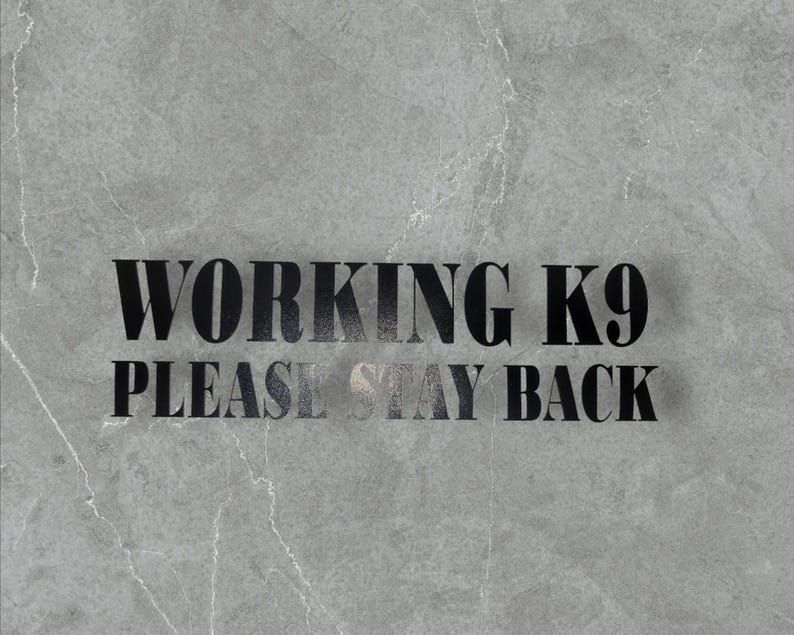 Working K9 Sticker – Durable Vinyl Decal for Police & Service Dogs, Car ...