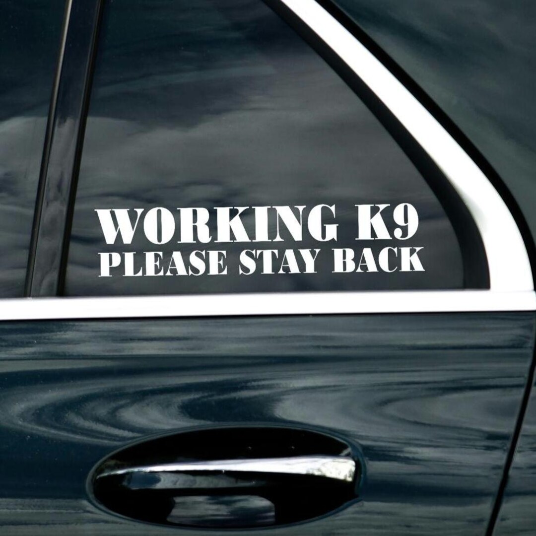 Working K9 Sticker – Durable Vinyl Decal for Police & Service Dogs, Car ...
