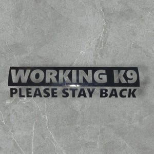 Working K9 Sticker – Durable Vinyl Decal for Police & Service Dogs, Car ...