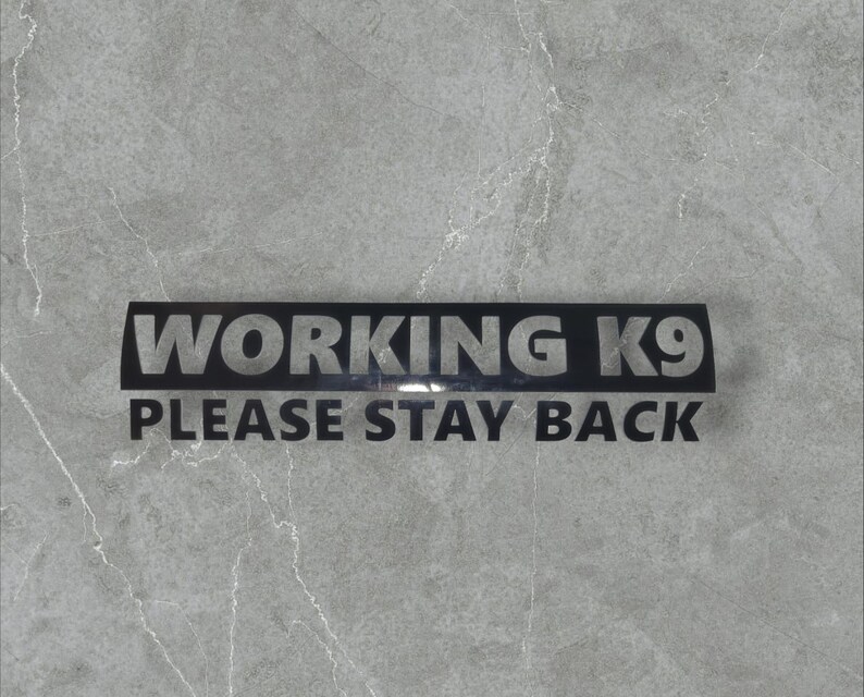 Working K9 Sticker – Durable Vinyl Decal for Police & Service Dogs, Car ...