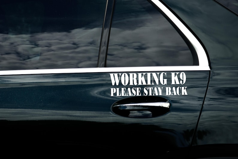 Working K9 Sticker – Durable Vinyl Decal for Police & Service Dogs, Car ...