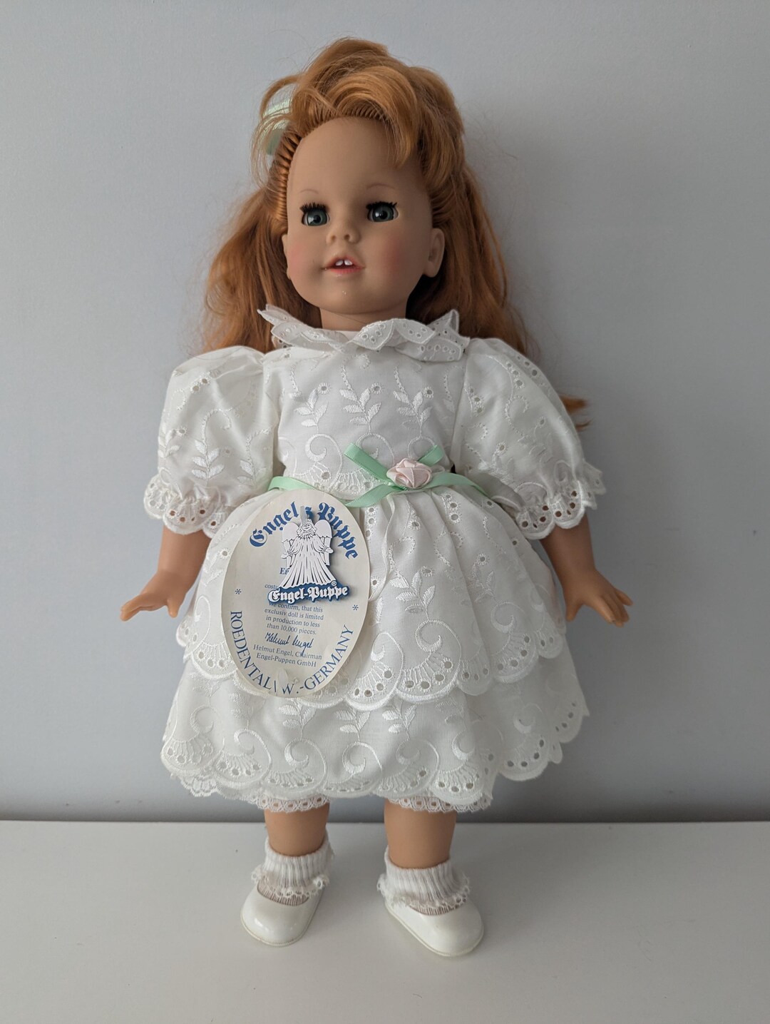 Engel Puppe Doll 17" Blonde Blue Eyes Made in Germany With Tag - Etsy