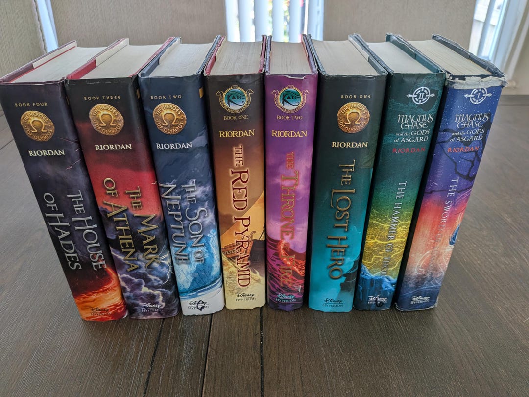 Rick Riordan Book Hardcover Lot of 8 Mixed Series - Etsy