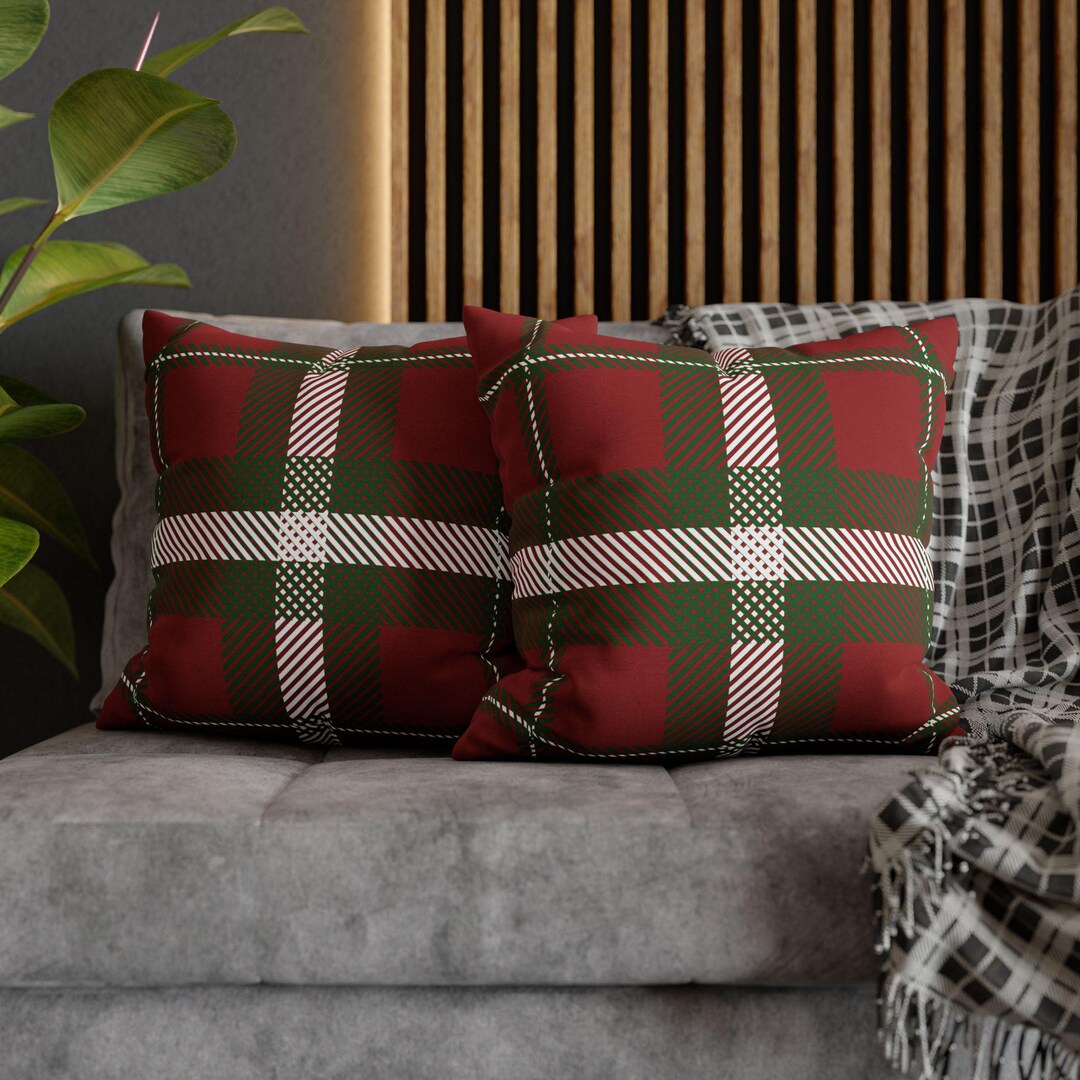 Classic Stewart Tartan Plaid Pillow Cover, Cozy Farmhouse Christmas ...