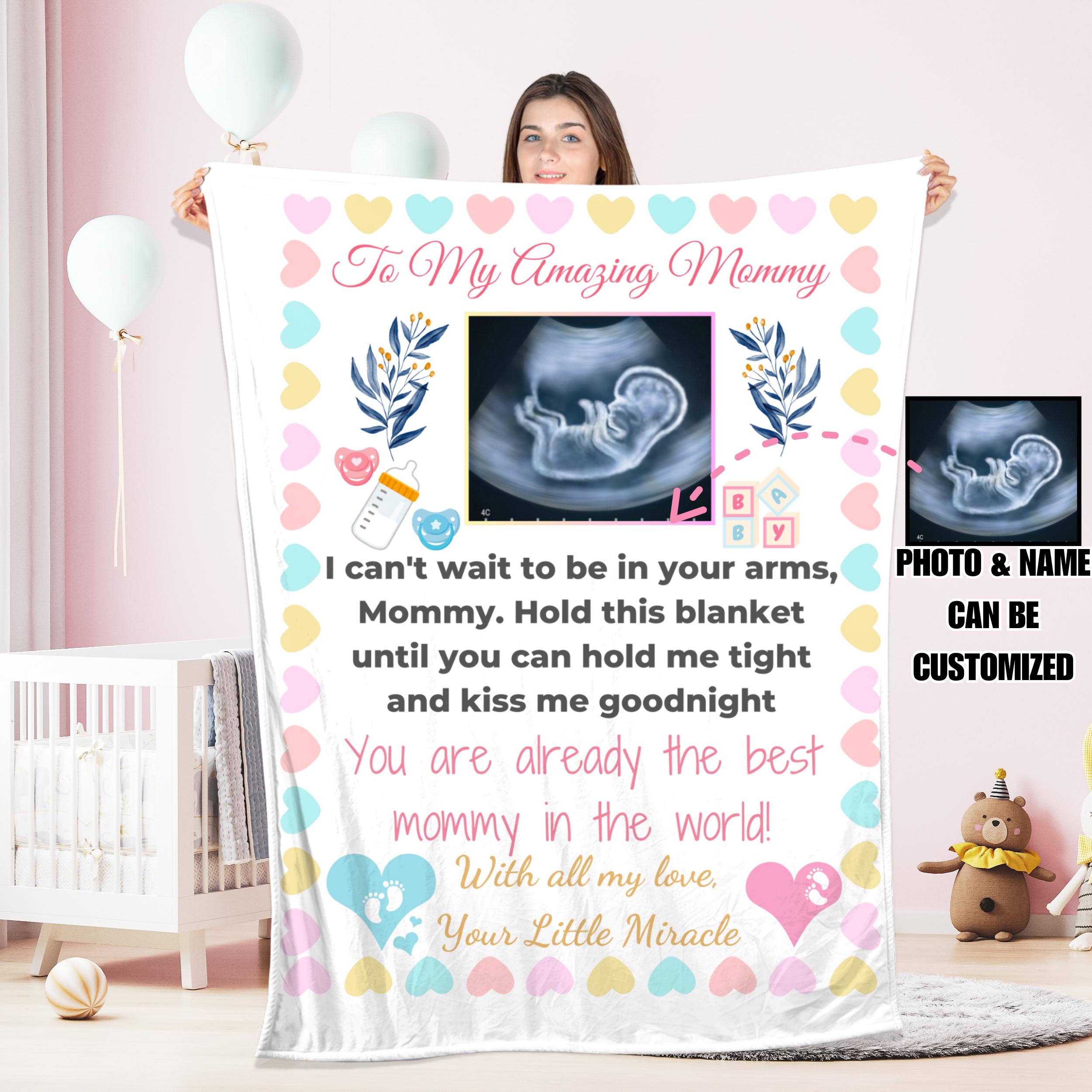 Personalized Sonogram Photo for Mom Blanket, Mom to Be Blanket ...
