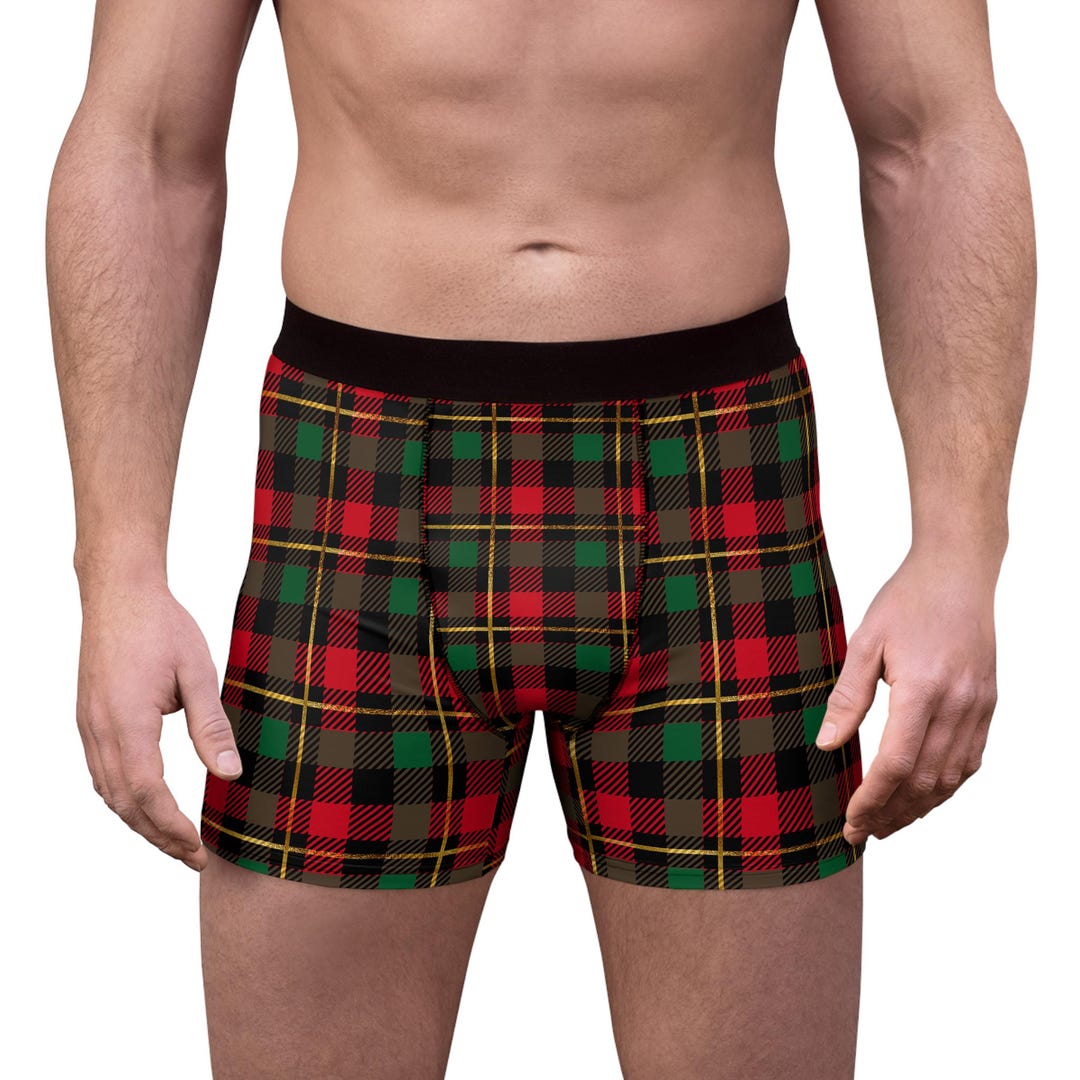Men's Tartan Plaid Boxer Briefs Lightweight, Comfortable, Stylish ...