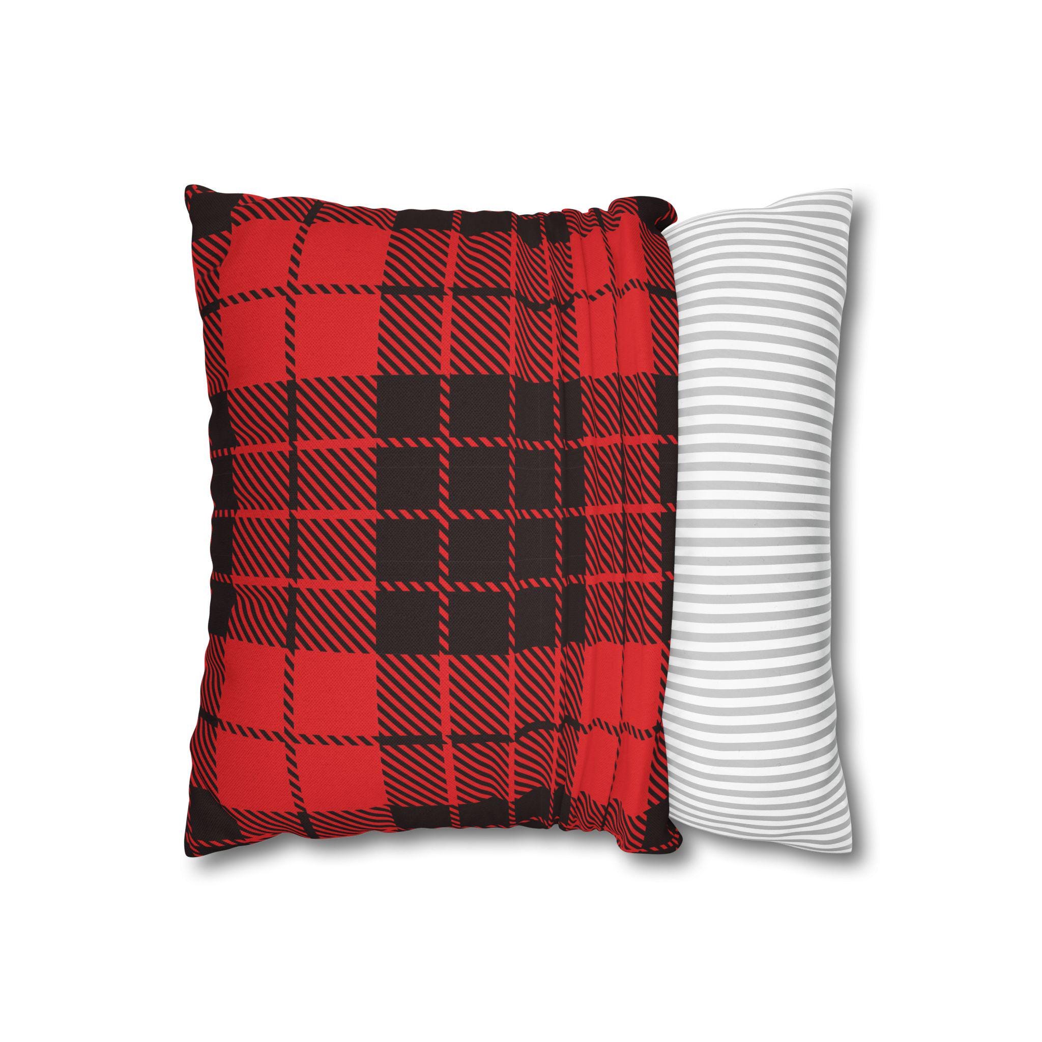 Outlander Tartan Red Buffalo Plaid Pillow Cover Farmhouse Christmas ...