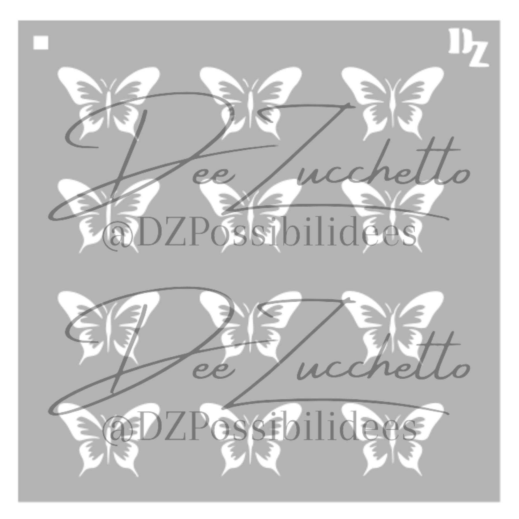 Butterfly Rows Stencil - SVG - Etsy