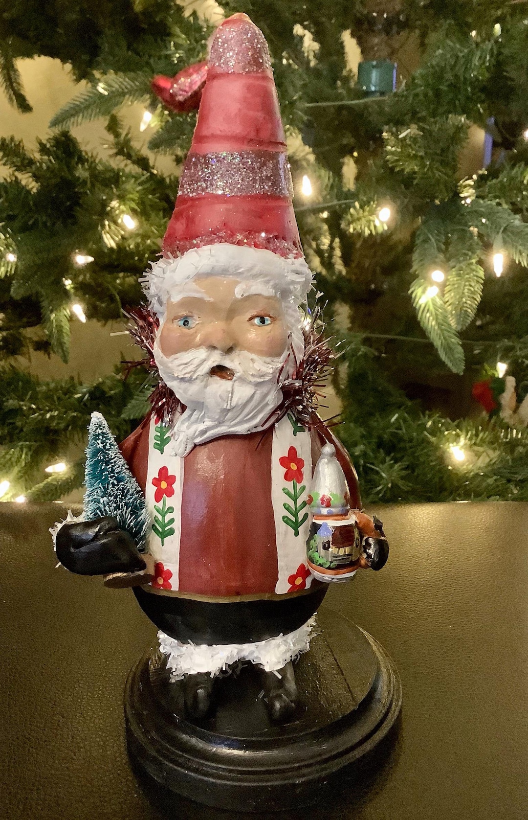 Santa Stein Handmade Signed Sculpture OOAK 10” - Etsy